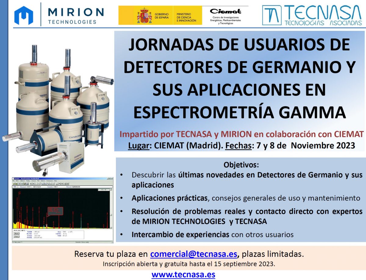 TECNASA organiza las Jornadas de Usuarios de Detectores Germanio y sus ...